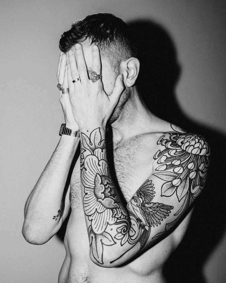 Tattoo Diaries Volume Two: Luca’s Black Line Floral Sleeve Tattoo - No ...